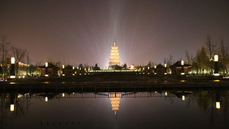 Dayan Pagoda Illuminates Xi’an as 2026 Approaches - Khabar Asia