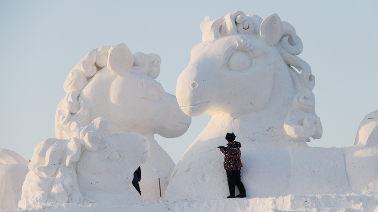 Harbin’s Majestic Horse Sculpture Unveiled for 2026 Zodiac Celebrations ...