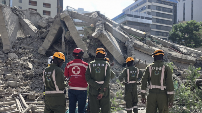 16-Story Nairobi Building Collapse Traps Four; Rescue Efforts Ongoing ...